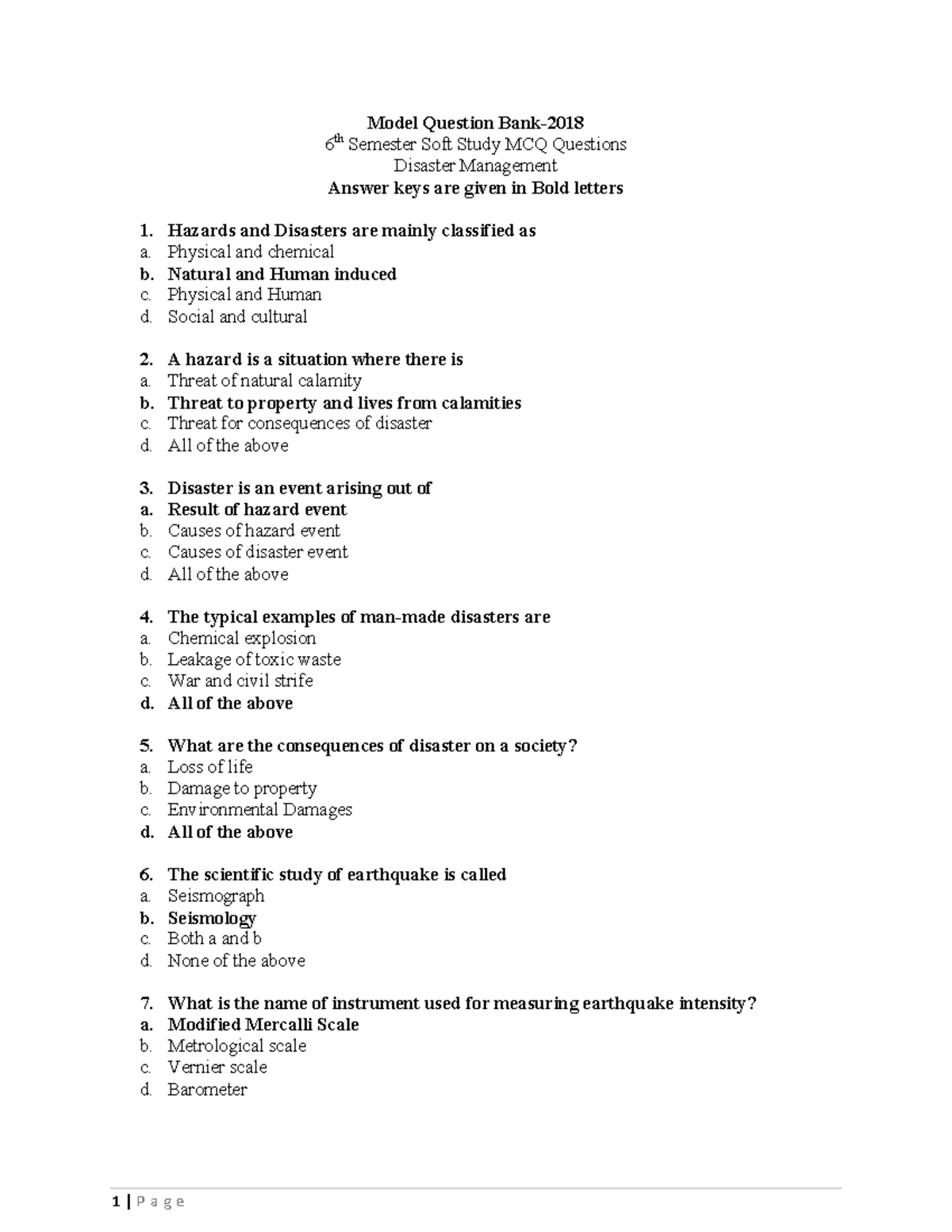 community health nursing - Model Question Bank- 6 th Semester Soft ...