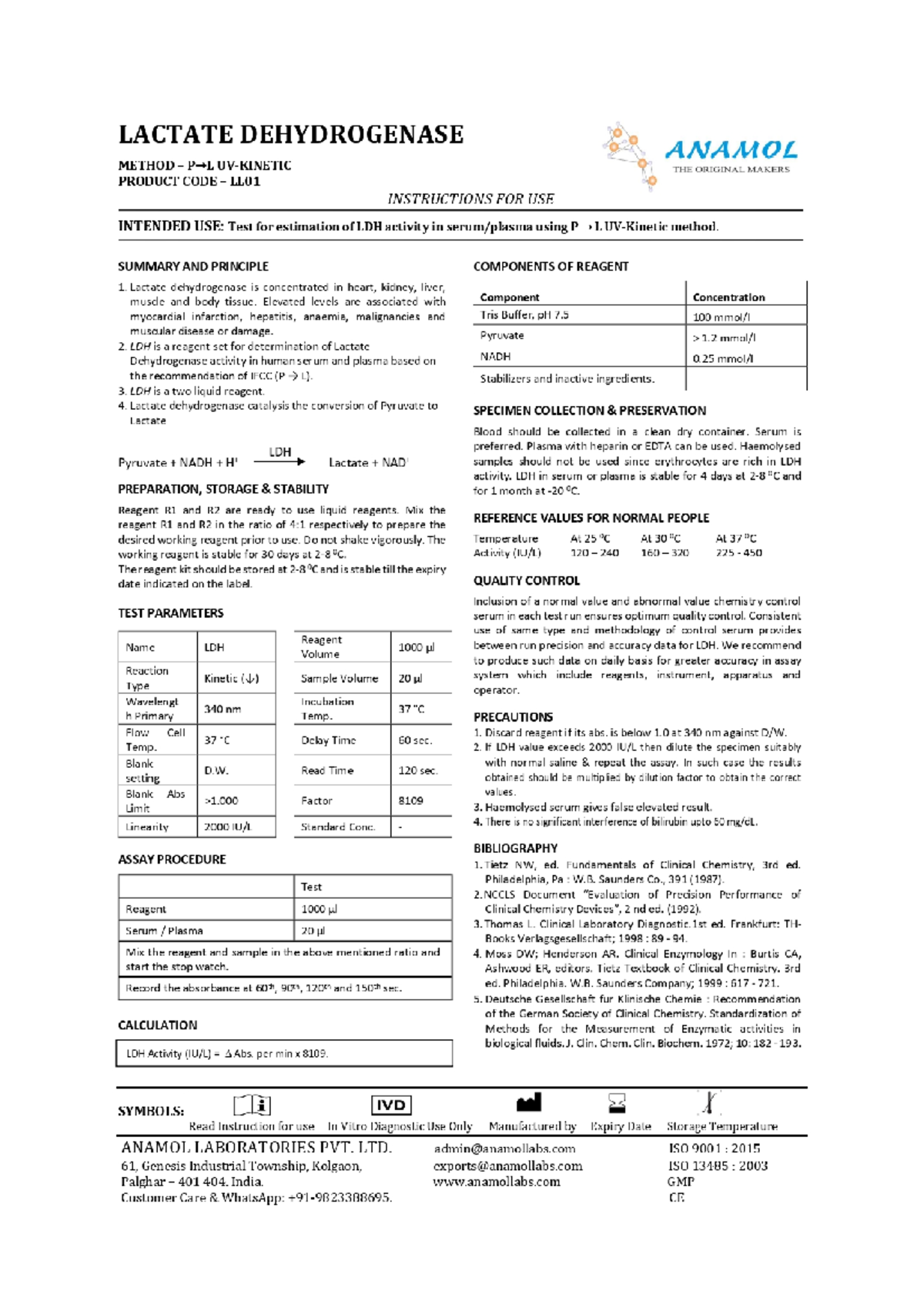 LDH-Pack-Insert - Summary in whole medical technology subjects ... LDH-Pack-Insert - Summary in whole medical technology subjects ...