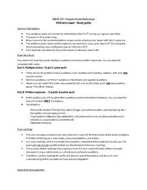 How to structure your OBHR 317 paper - This part also fleshes out the ...