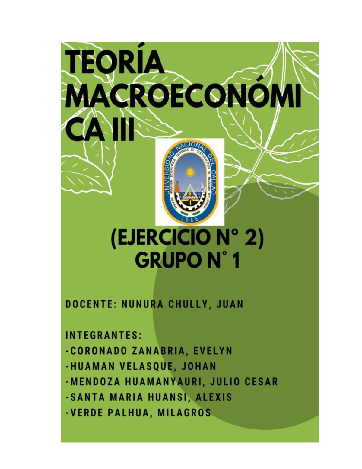 Solucion Ejercicio 2 Macroeconomia III - A. Si ý𝕡 es la variable ...
