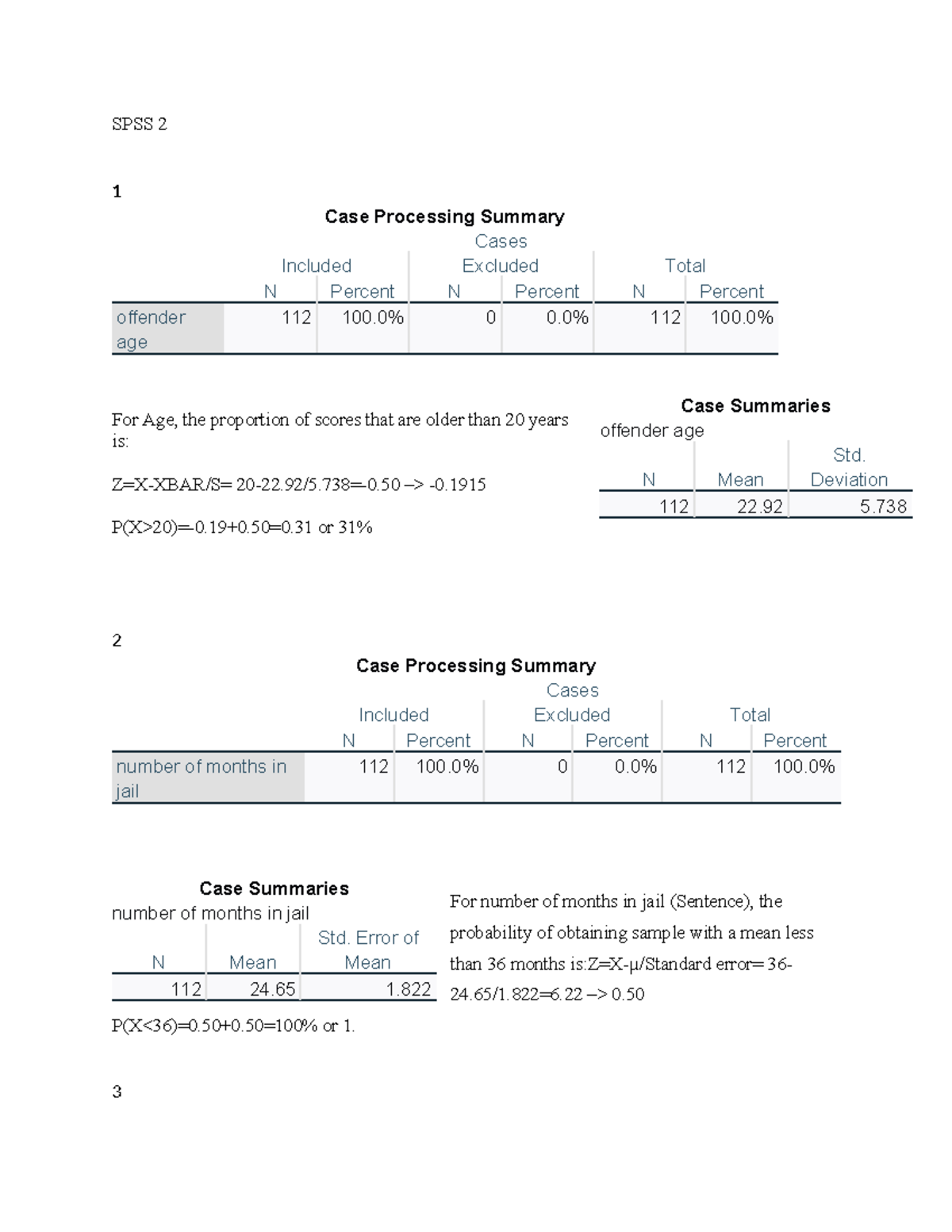 Spss - SPSS Assignment 1 - SPSS 2 1 Case Processing Summary Cases Included Excluded Total N ...