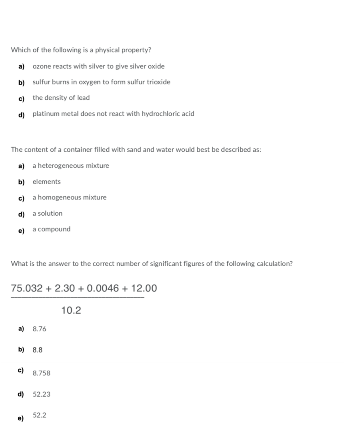 Chem quiz 1 example questions - Chem 112 - Studocu