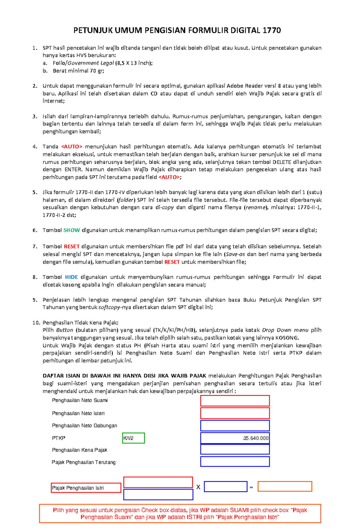 01 form 1770 2009 - hjjgg - PETUNJUK UMUM PENGISIAN FORMULIR DIGITAL ...