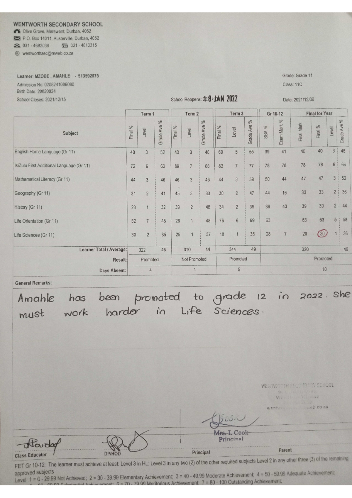 Report grd 11 - Studocu