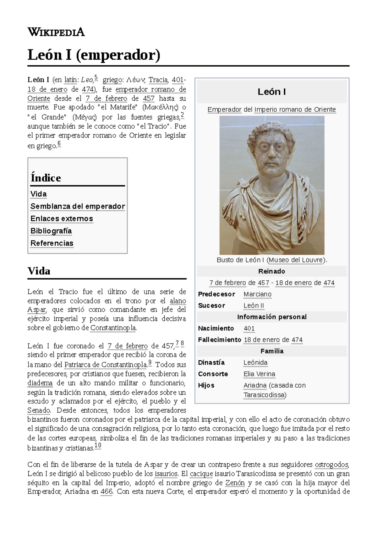 León I (emperador) - León I Emperador del Imperio romano de Oriente ...