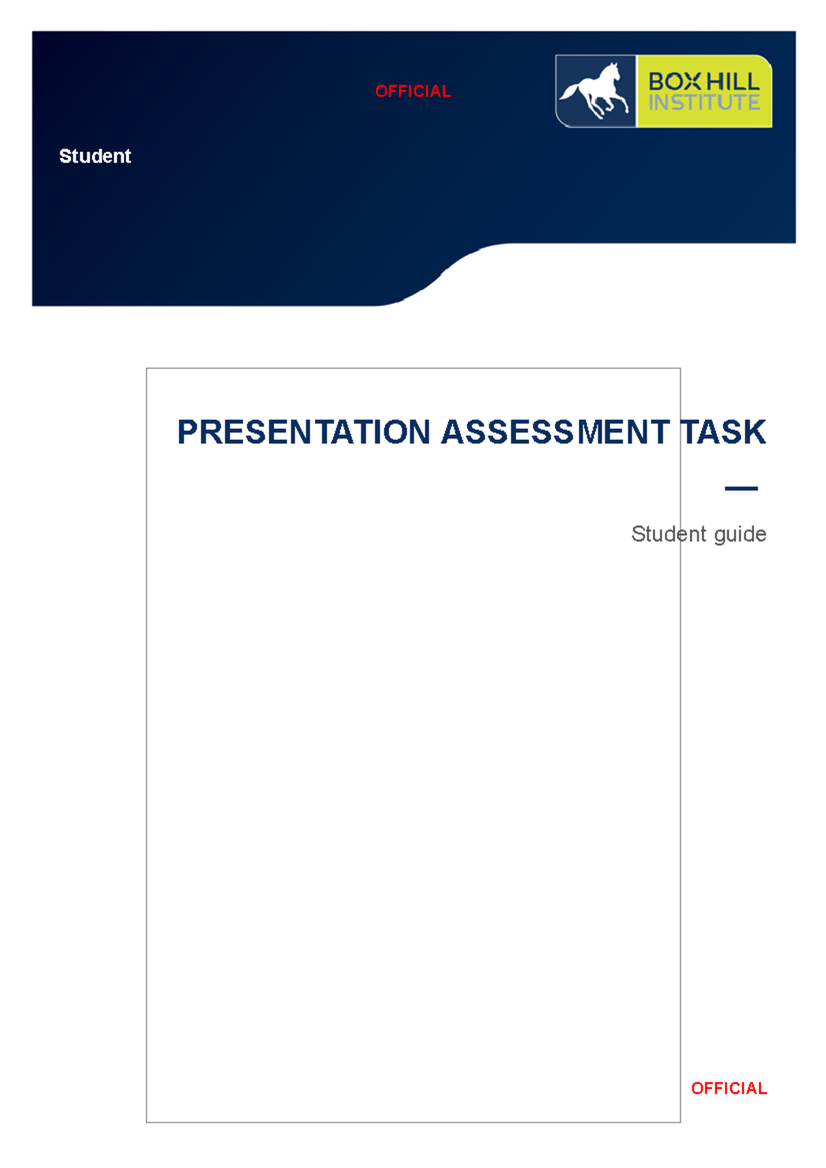 VU21990-AT3-aa - assignment - OFFICIAL Student PRESENTATION ASSESSMENT TASK — Student guide ...