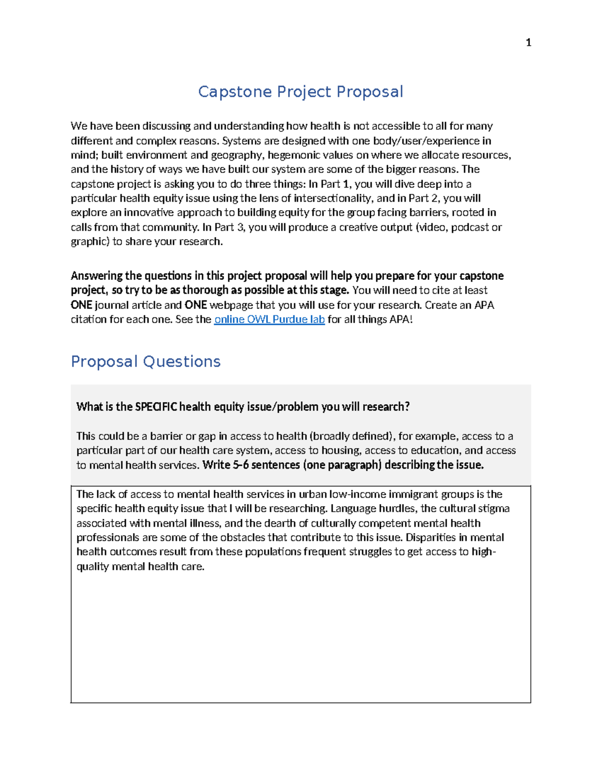 Capstone Project Proposal Final - Capstone Project Proposal We have ...