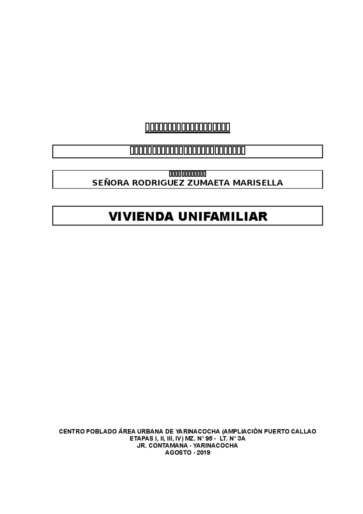 Memoria Descriptiva - SEÑORA RODRIGUEZ - Studocu