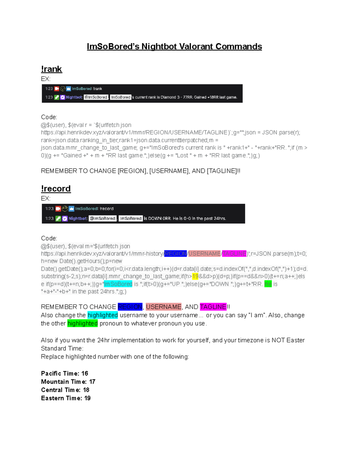 Valorant RRCommand Tut - ImSoBored’s Nightbot Valorant Commands !rank ...