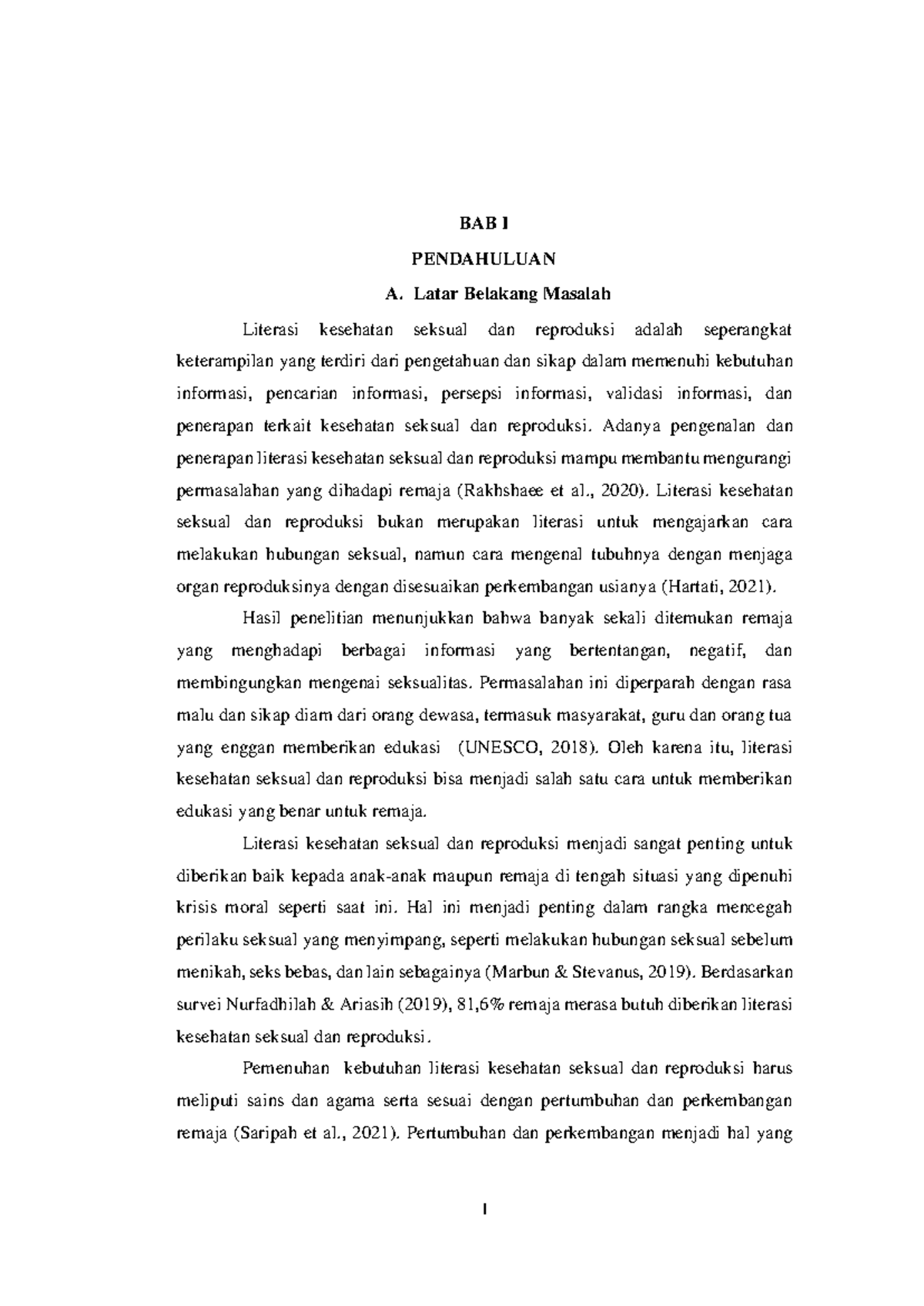 BAB I - contoh bab 1 laporan skripsi - 1 BAB I PENDAHULUAN A. Latar ...