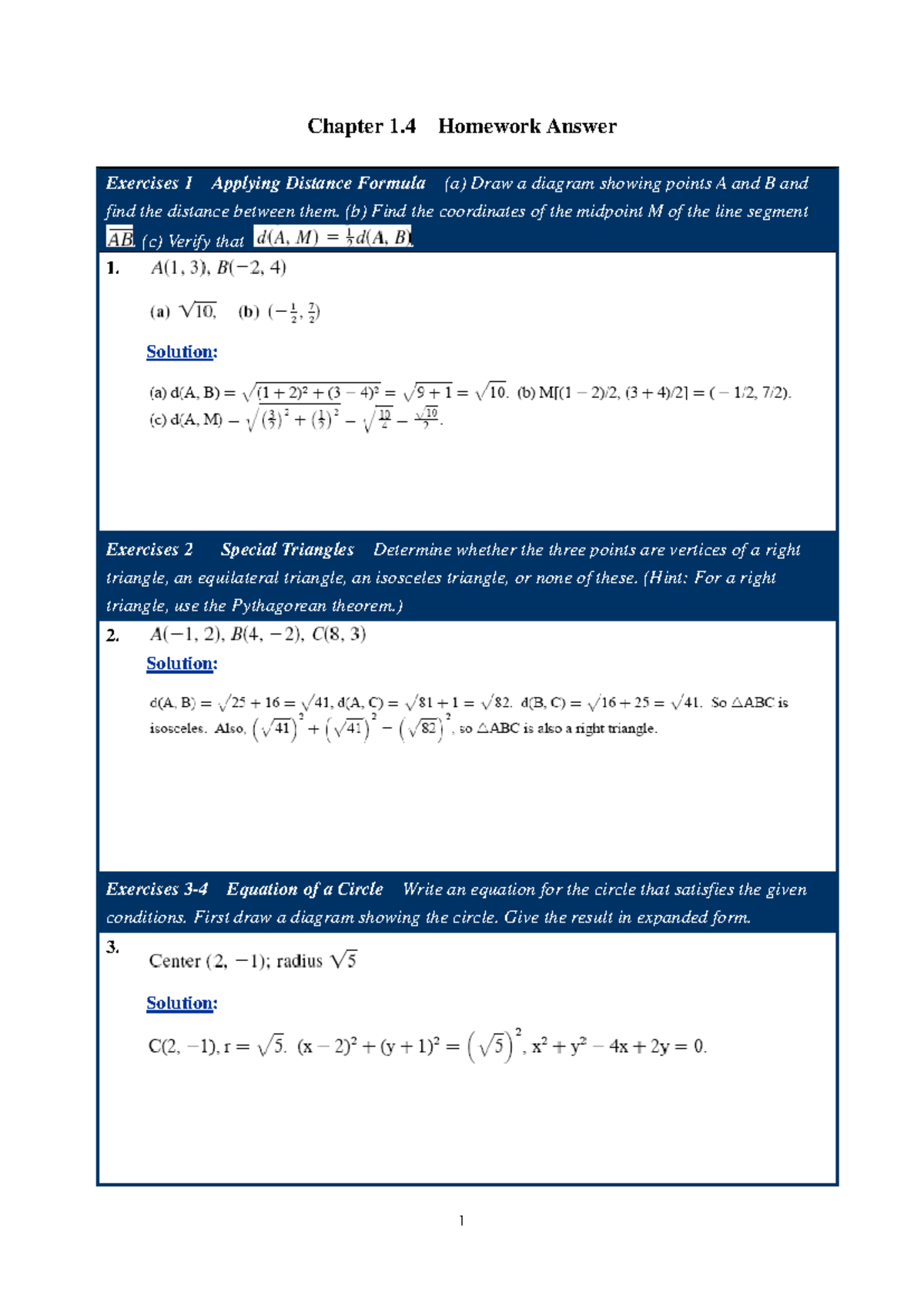 Homeworkanswer 1 - work - Chapter 1 Homework Answer Exercises 1 ...