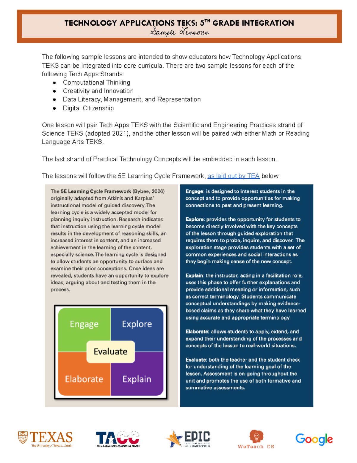 5th Grade Lessons - LP with technology - TECHNOLOGY APPLICATIONS TEKS ...