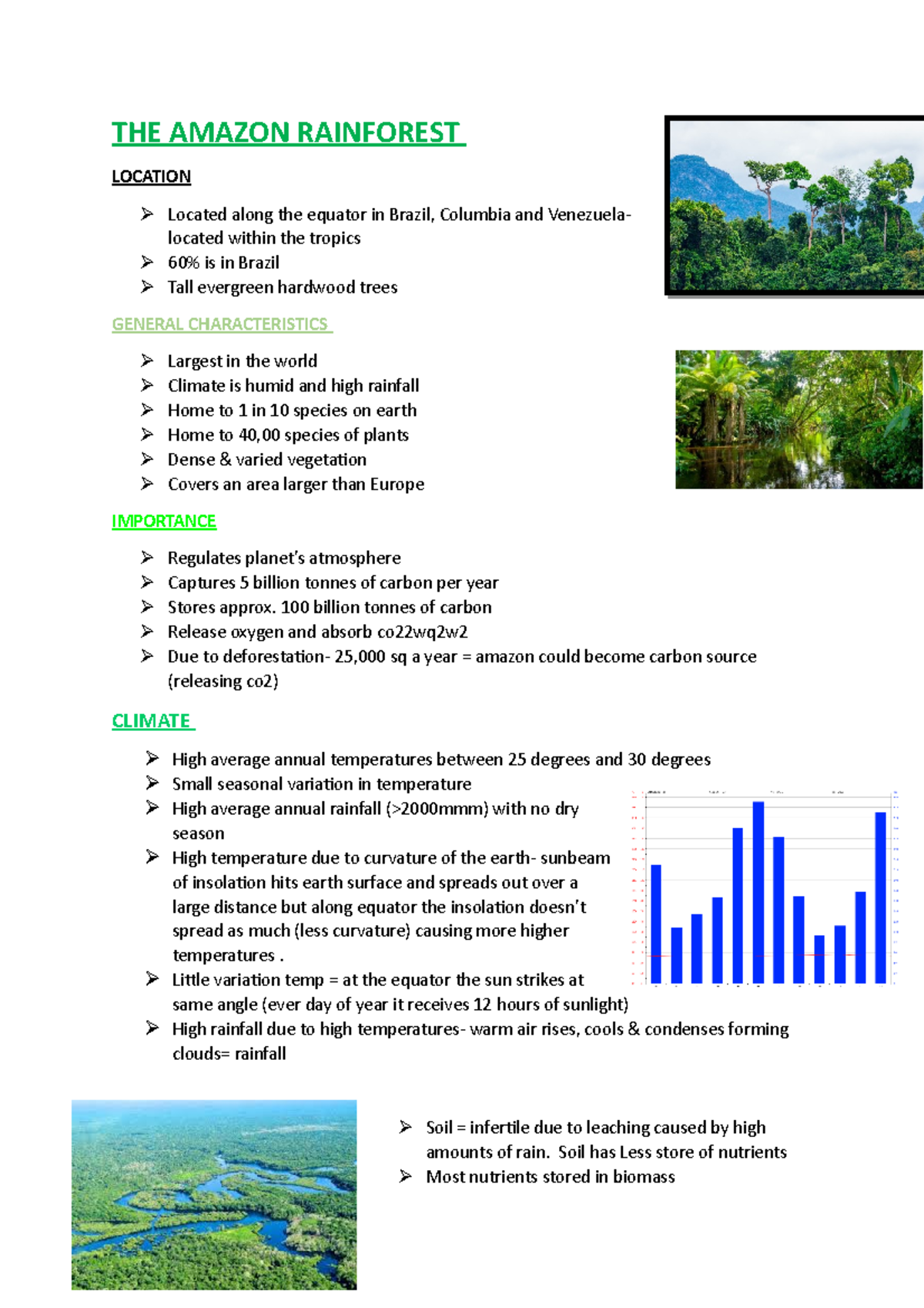 THE Amazon Rainforest - Lecture notes 4 - THE AMAZON RAINFOREST ...