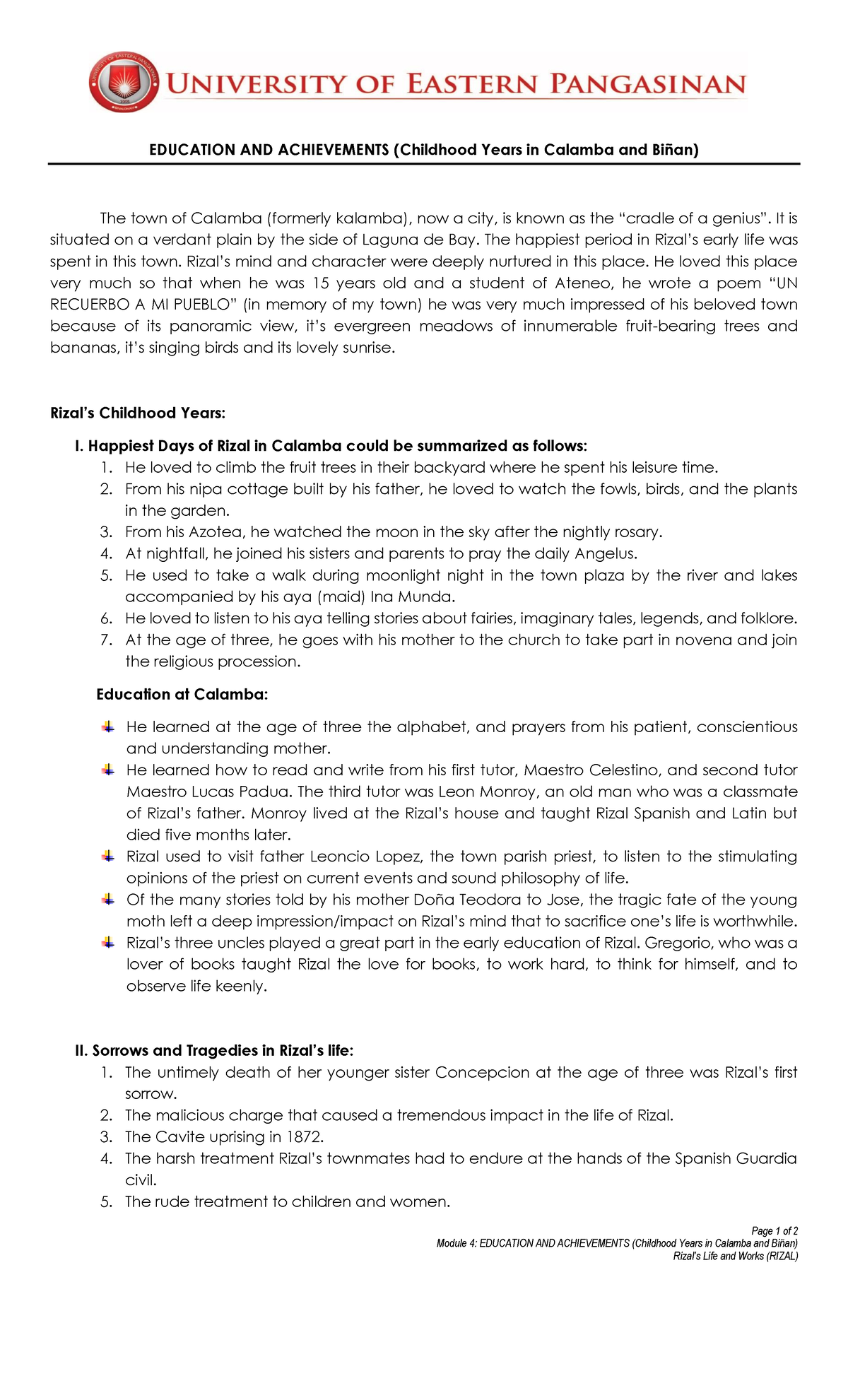 Module 4 Lecture On Education And Acchievements(Childhood Years In ...