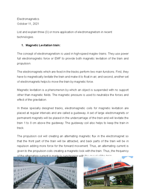 CA01 Electromagnetics - CA01 Electromagnetics Pick an electricity-operated device or appliance ...