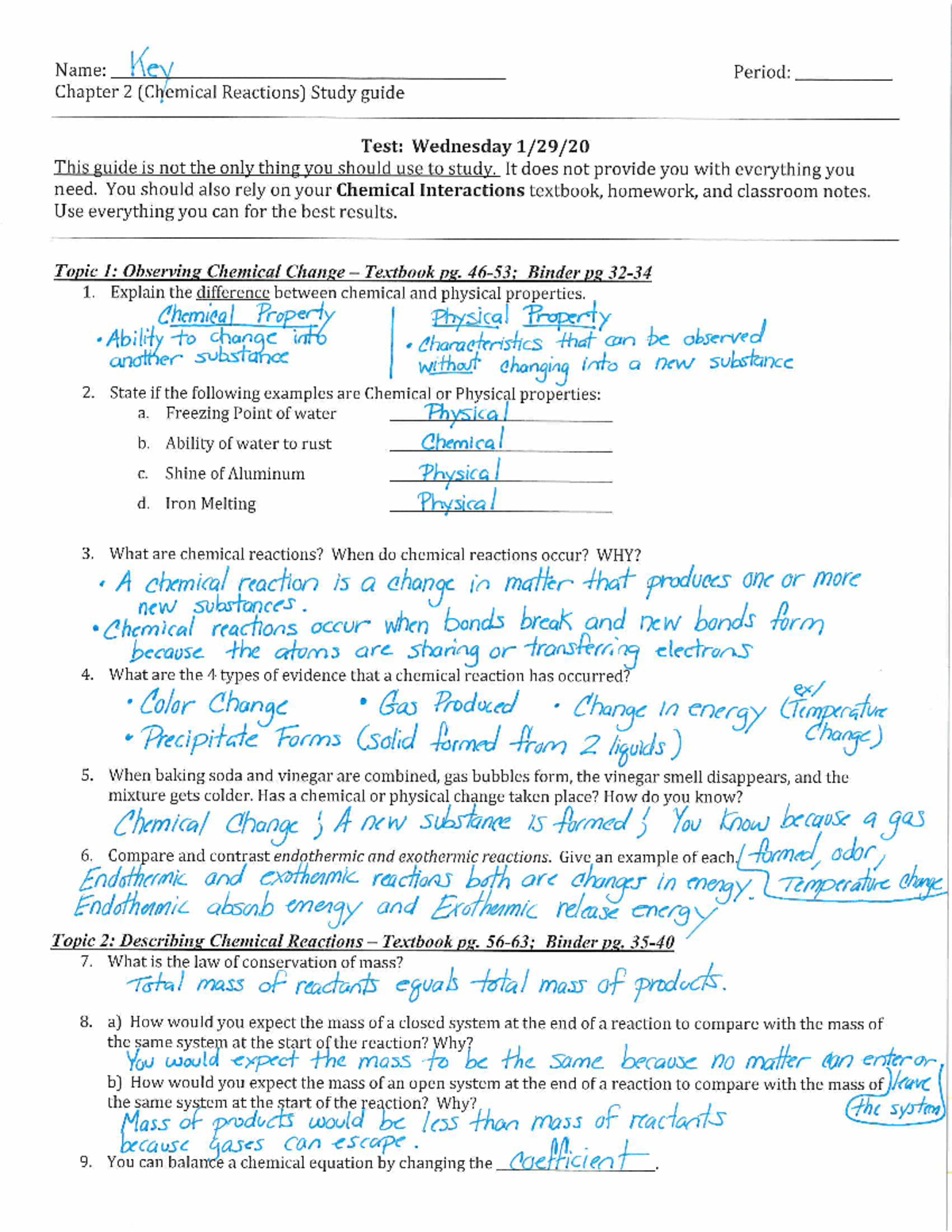 Scan stacey - Chem study guide - CHE 331 - Studocu