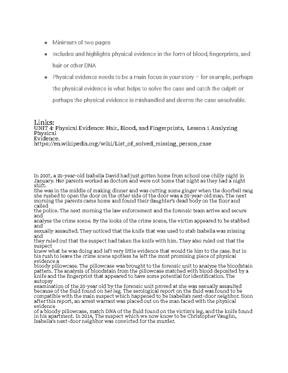 FS- Unit 4 Lab - Just some simple assignments for Forensics - Minimum of two pages Includes and ...