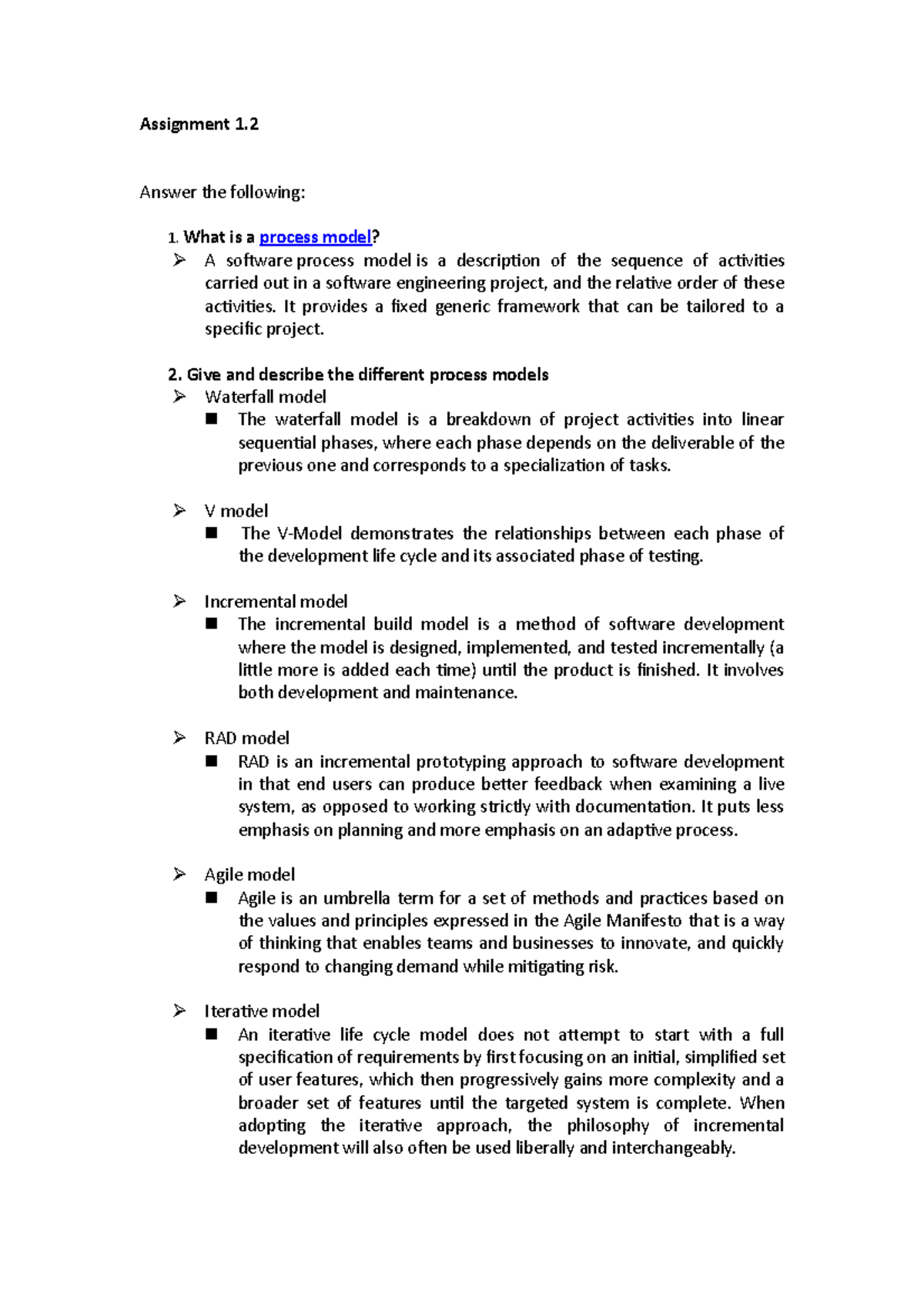 Cos Assign 1 - Introduction to Process Model - Assignment 1. Answer the ...