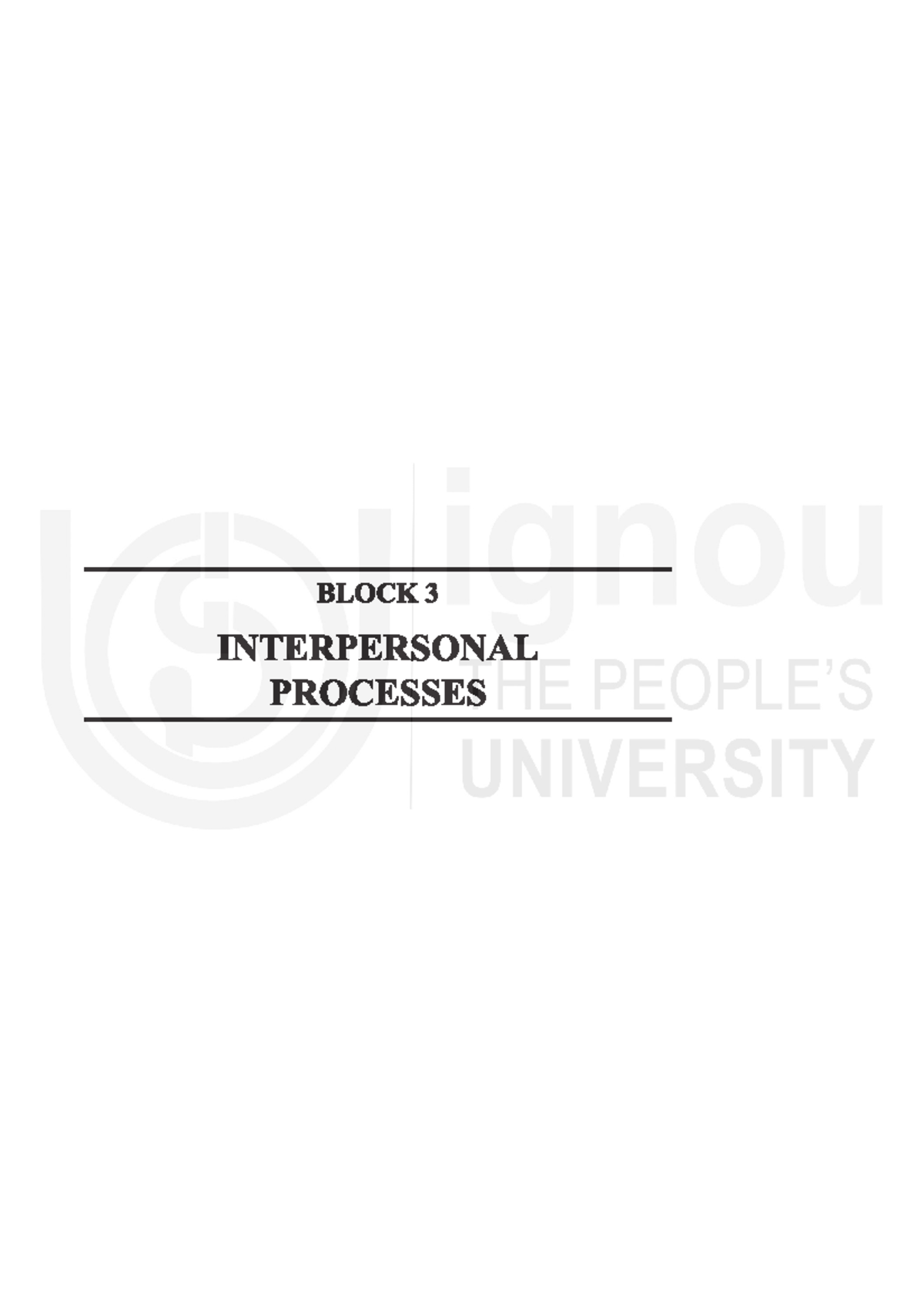 BPCC 112 B3 U7,8,9,10 - 114 - BLOCK 3 ignou INTERPERSONAL PROCESSES HE ...