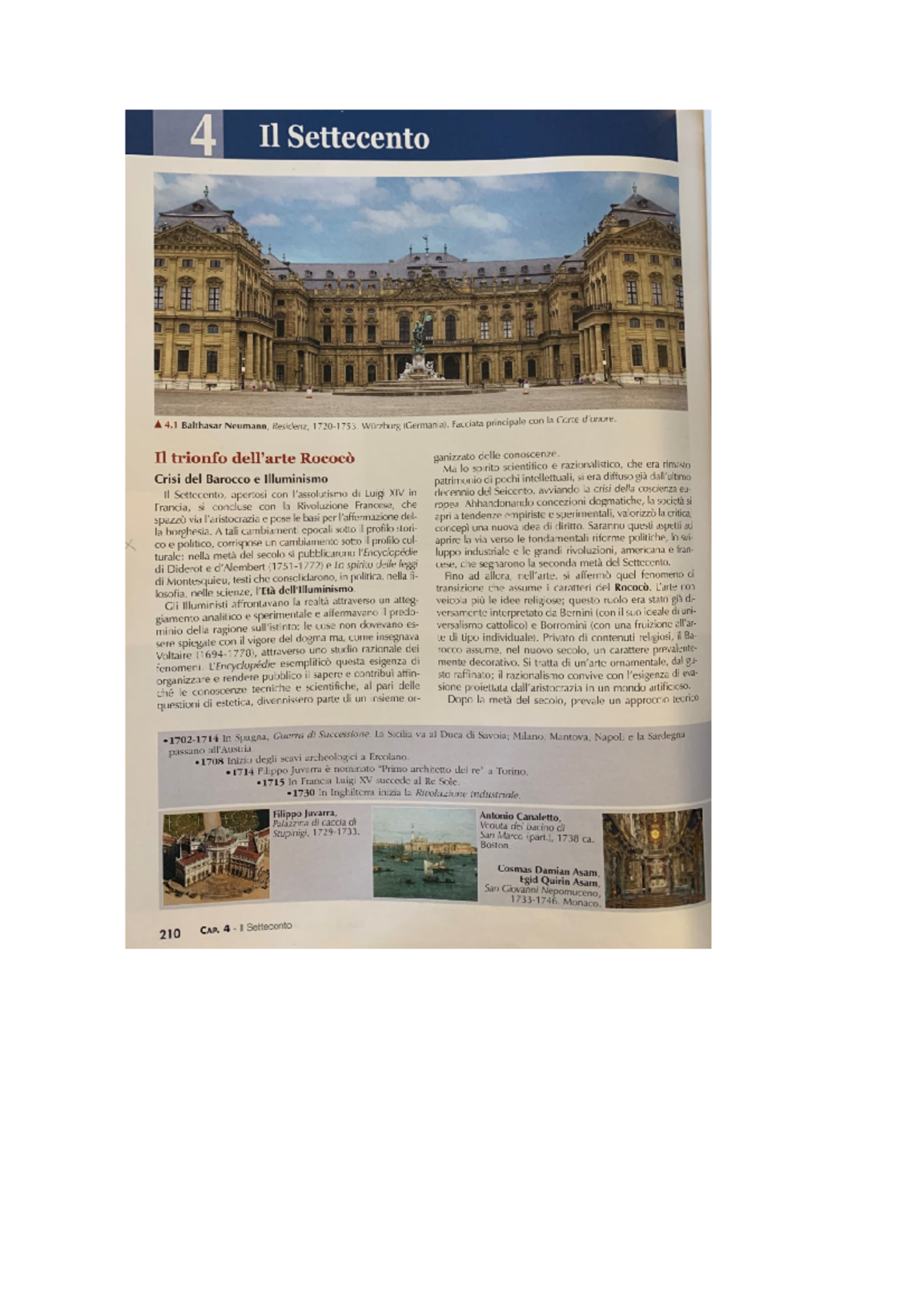 Il Settecento - Disegno e Storia dell'Arte (Scientifico) - Scienze Applicate - Studocu