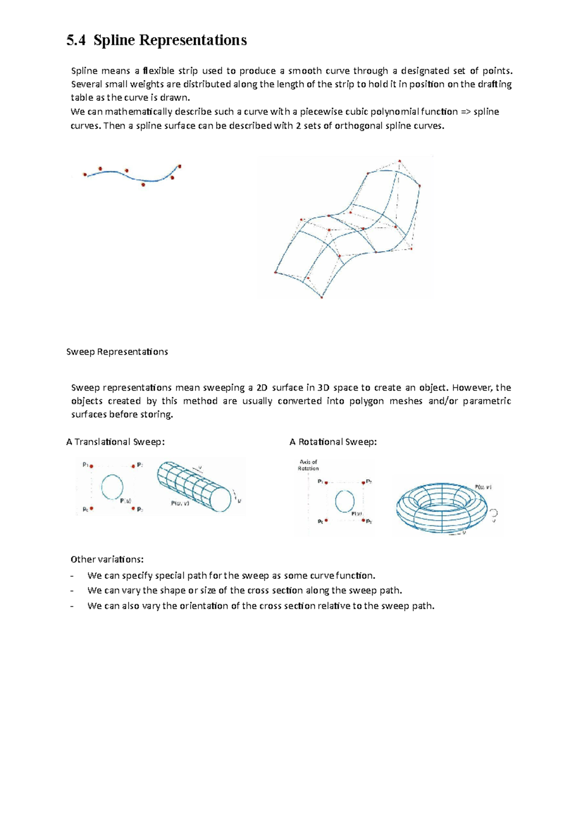 5 Spline Representations - 5 Spline Representations Spline means a ...