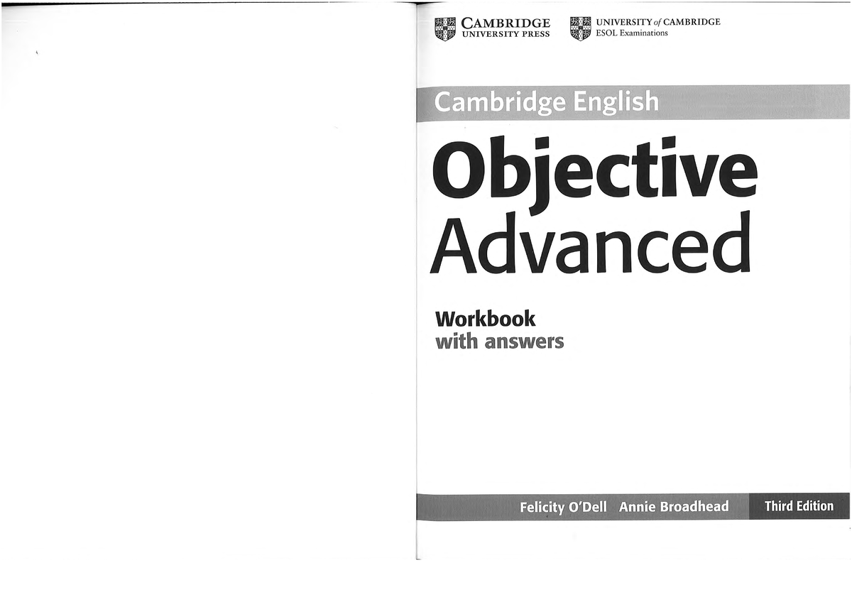 Felicity O'Dell - Objective Advanced Workbook with Answers with Audio ...