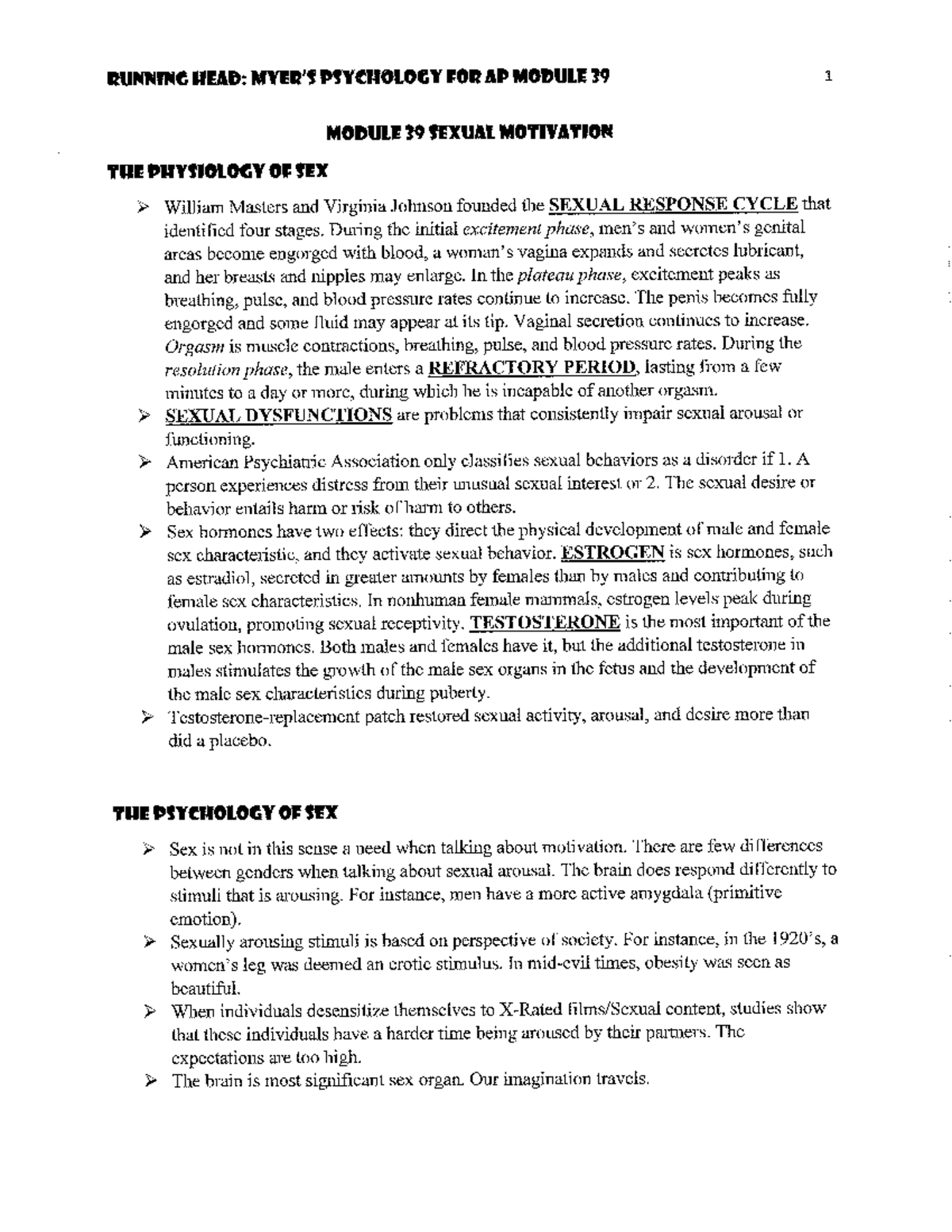 Module 39 - notes - PSY 150 - Studocu