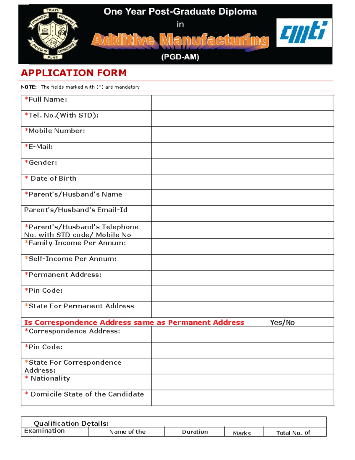 Application-Form-for-Post-Graduate-Diploma-in-AM 2019 - APPLICATION ...