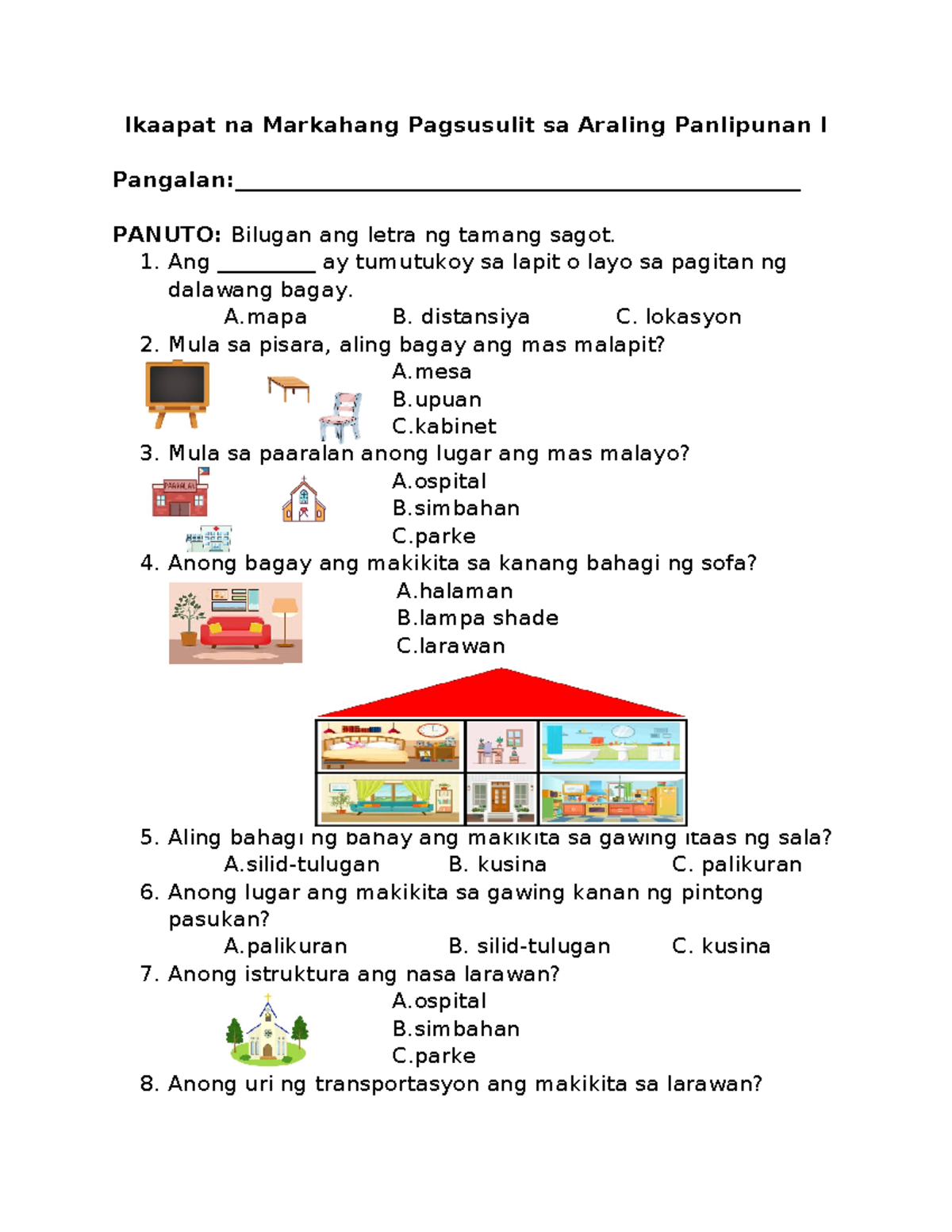 Ikaapat-na-Markahang-Pagsusulit-sa-Araling-Panlipunan-I - Ikaapat na ...