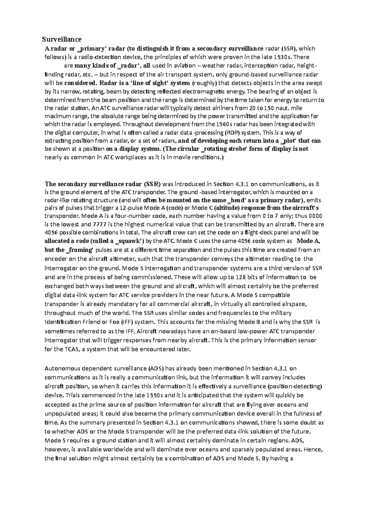 Assignment Surveillance Latest Surveillance A Radar Or primary assignment-surveillance-latest-surveillance-a-radar-or-primary