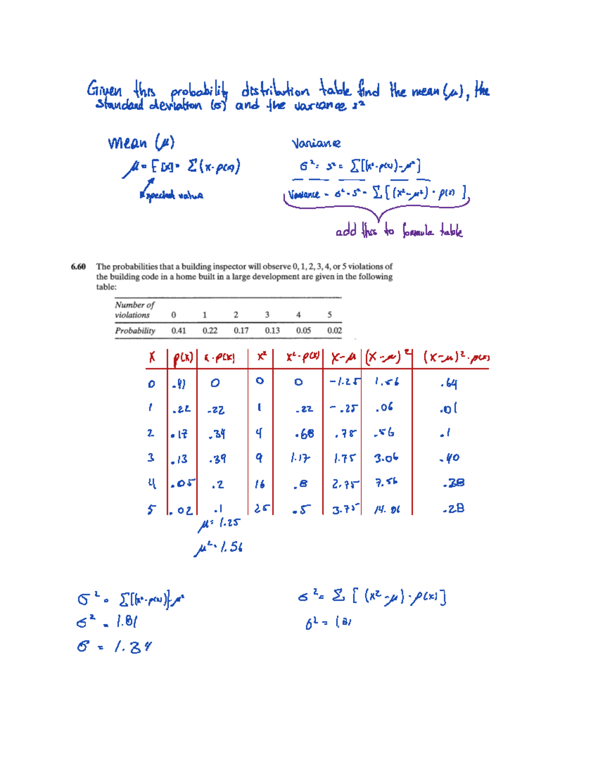 Notes on Binomial Distribution - Given this probability distribution ...