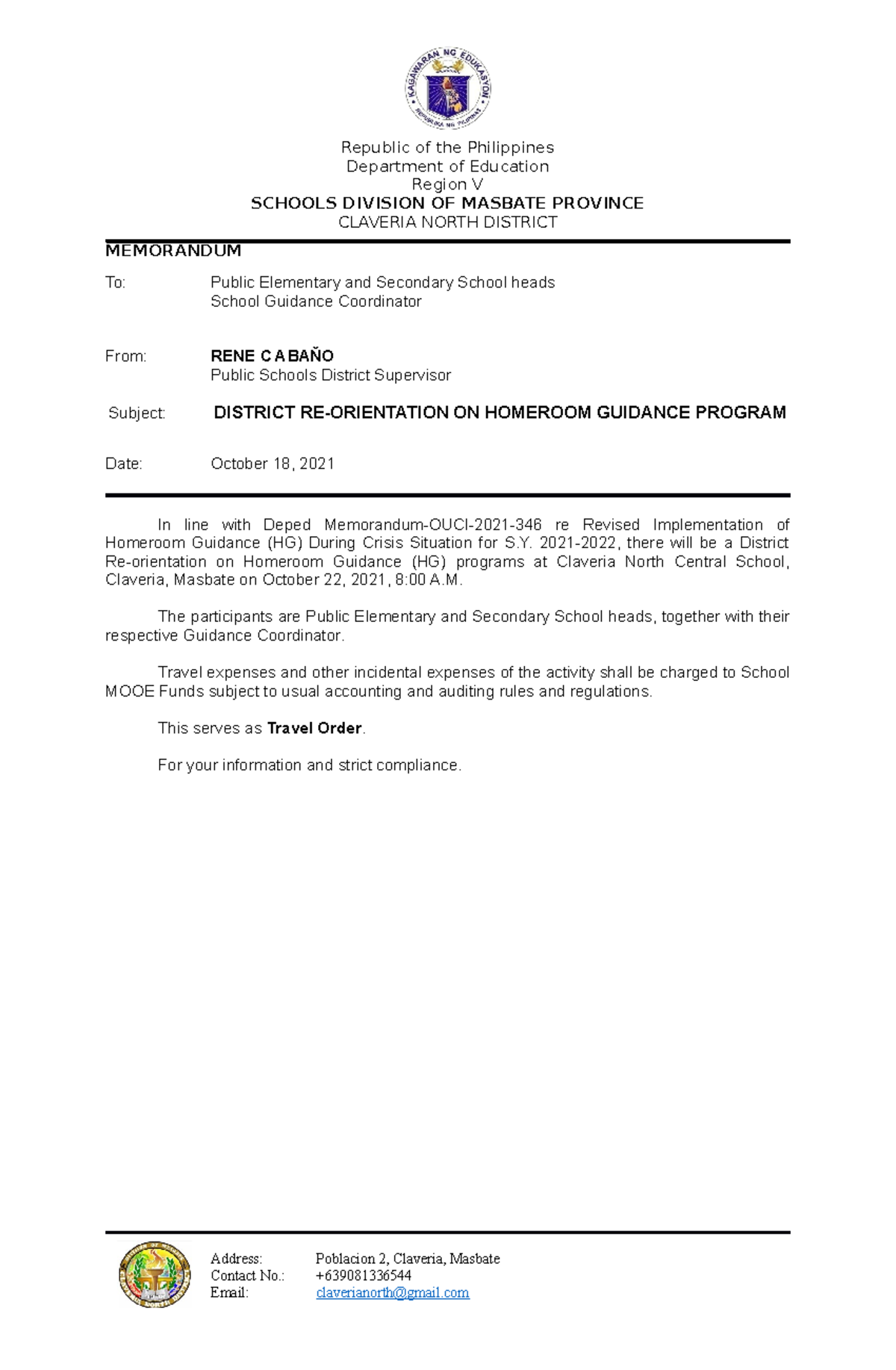 Memorandum - Copy - make it private. - Republic of the Philippines ...