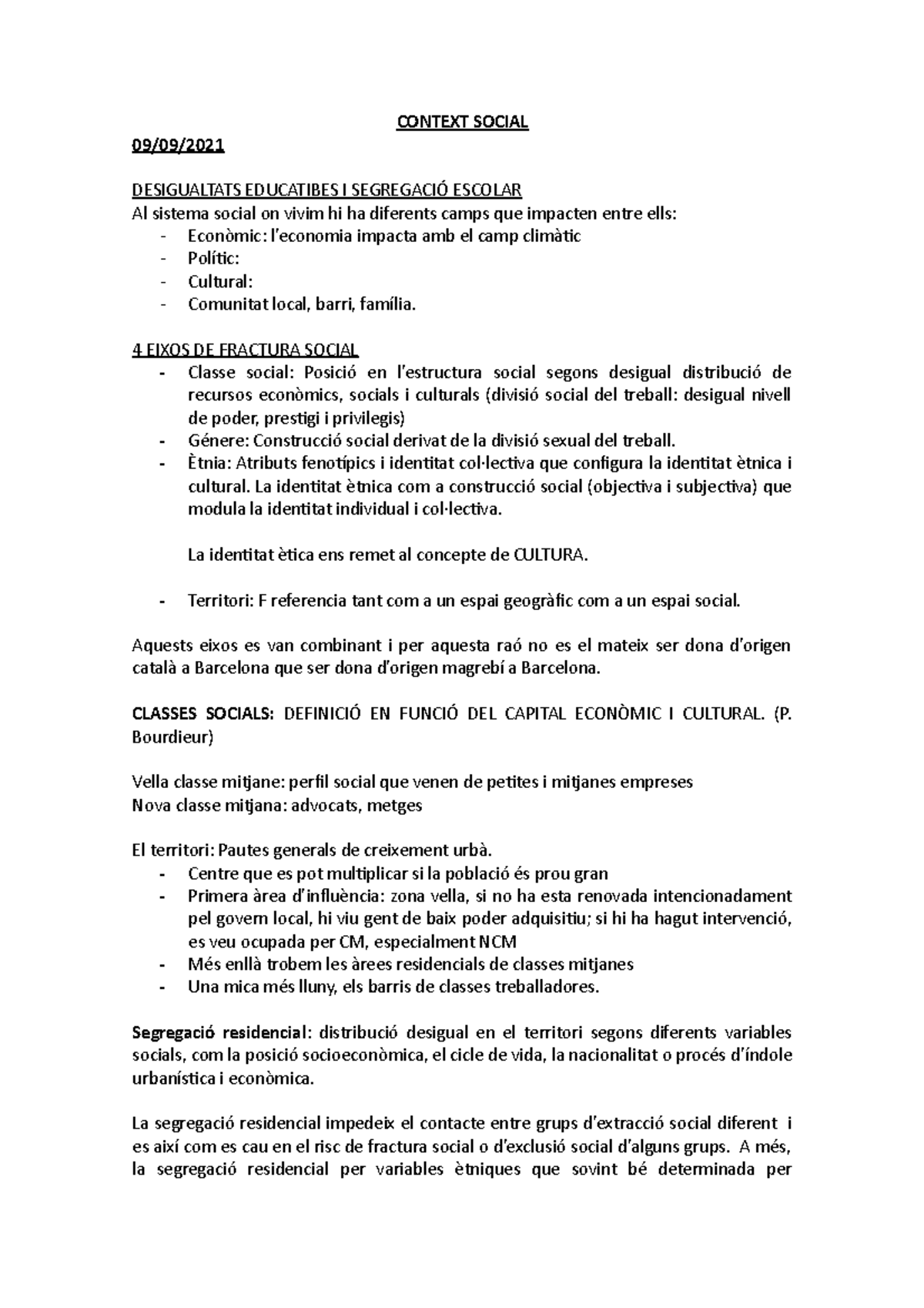 Context Social - Apunts Blocs 1 i 2 - UAB - Studocu