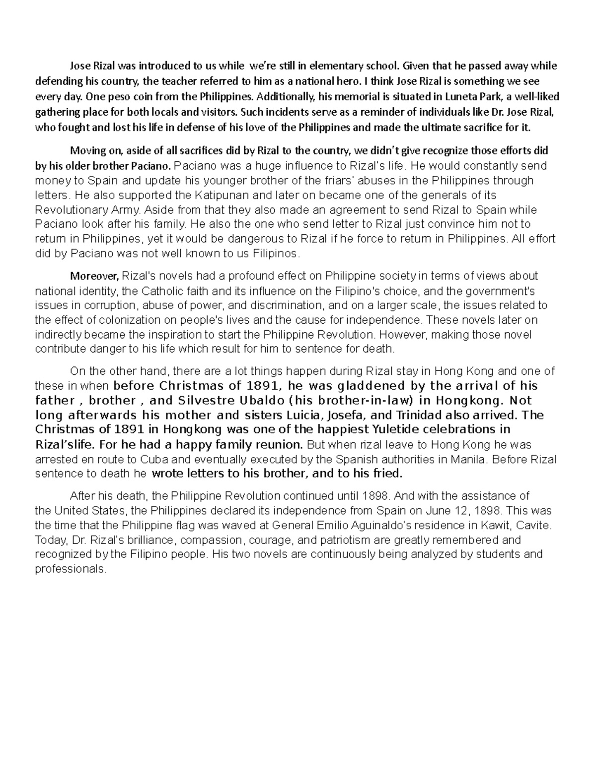 Life and works of rizal - Jose Rizal was introduced to us while we’re ...