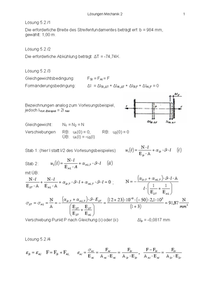 2.1 Aufgaben Mechanik1 - Übungsaufgaben Mechanik 2 1 Aufgabe 2 / Bestimmen Sie die - Studocu