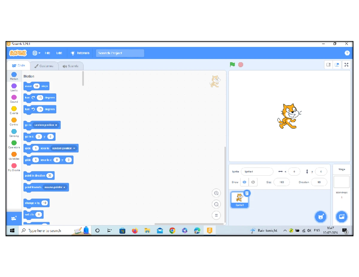 Scratch 3 - Information Technology in a Global Society SL - Scratch 3.29 X SCRATCH File Edit ...