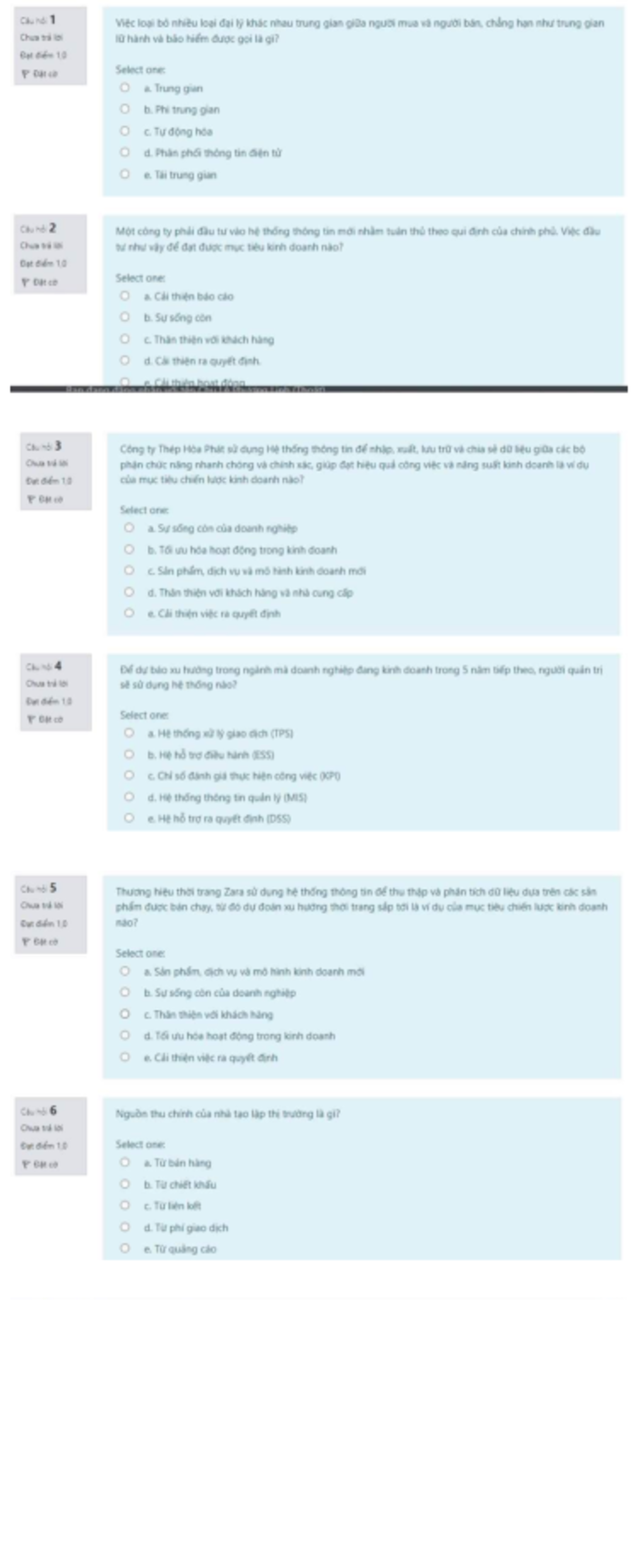 Đề thi cuối kỳ I HTTTQL 2023-2024 - Hệ Thống Thông Tin Quản Lý - Studocu
