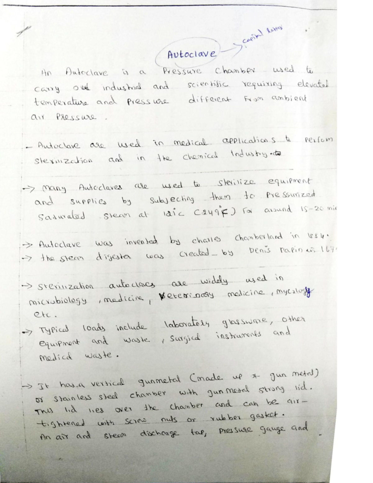 Autoclave Microbiology NOTE - Bsc Anesthesia technology - Studocu