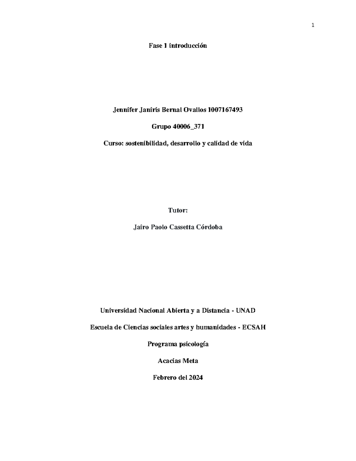 Fase 1 sostenibilidad desarrollo y calidad de vida- jennifer bernal-1-1 ...