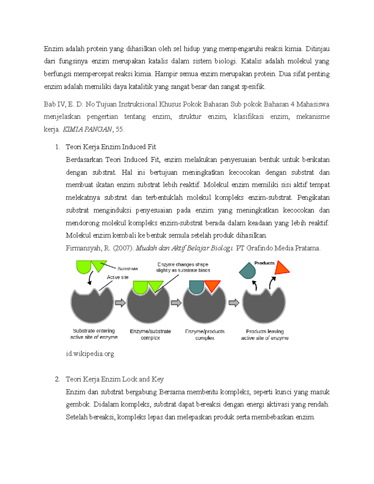 Enzim - Ditinjau dari fungsinya enzim merupakan katalis dalam sistem ...