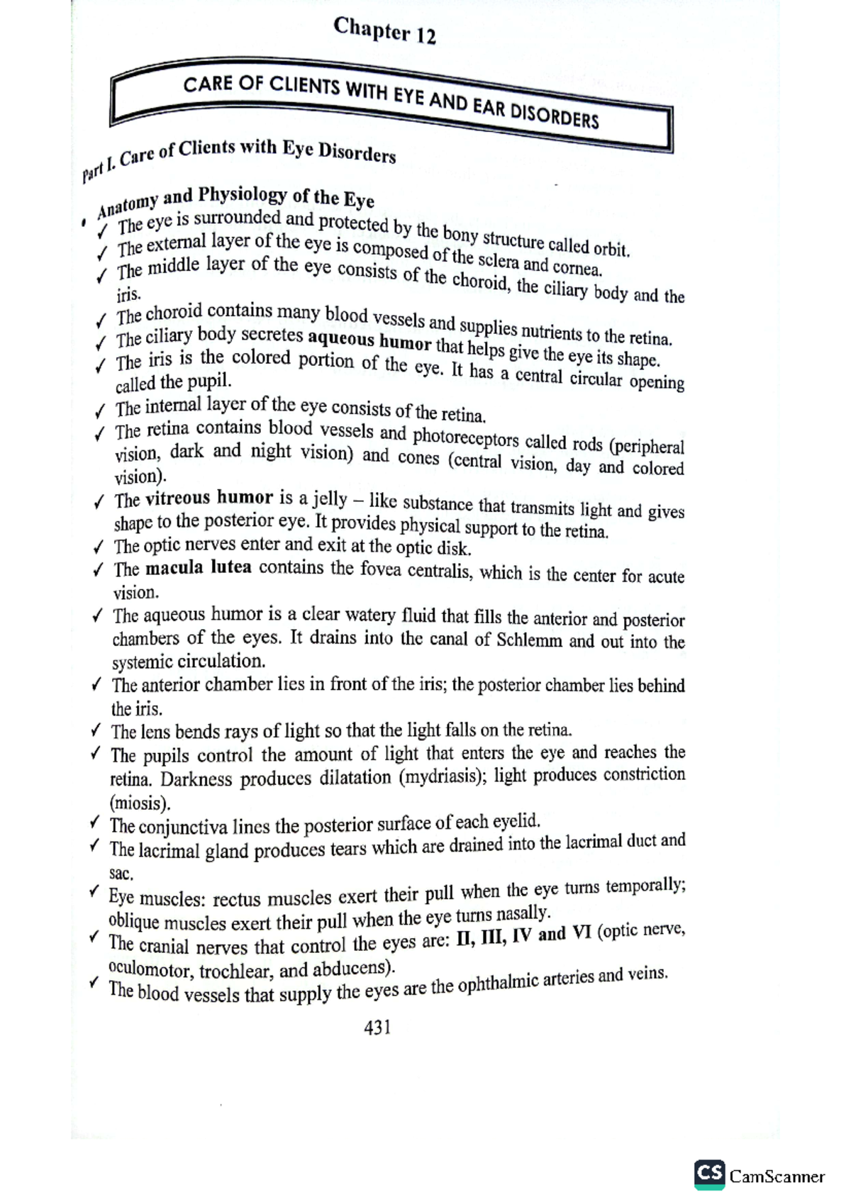 Chapter 12 Care of Clients with Eye and Ear Disorders - Chapter 12 CARE ...