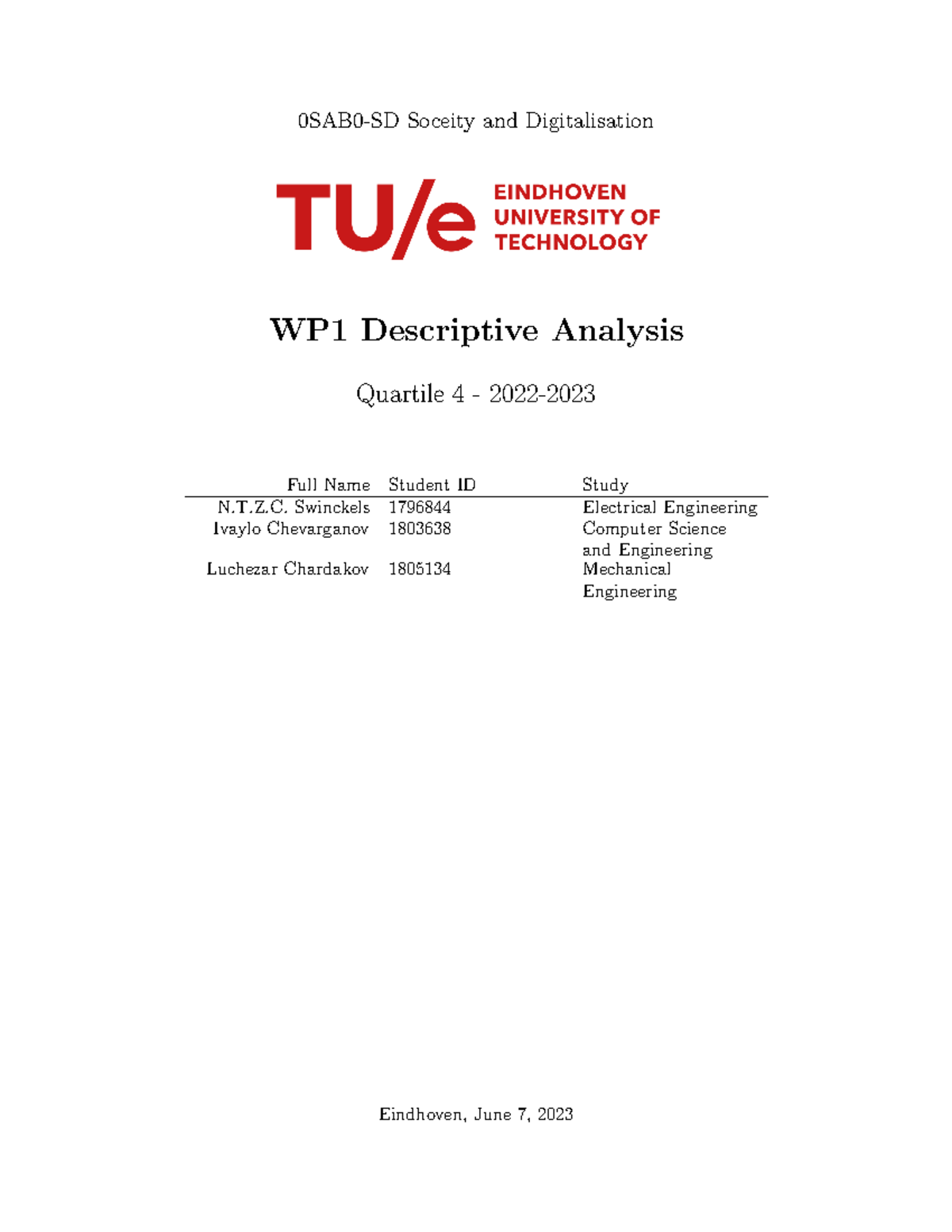 USE SD WP1 - Example WP1 - 0SAB0-SD Soceity and Digitalisation WP1 ...