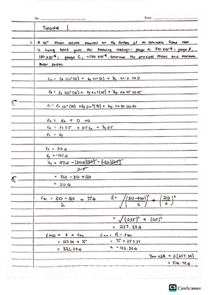 Tuto2 - solid mechanic chapter 2 - Solid Mechanics II - Studocu