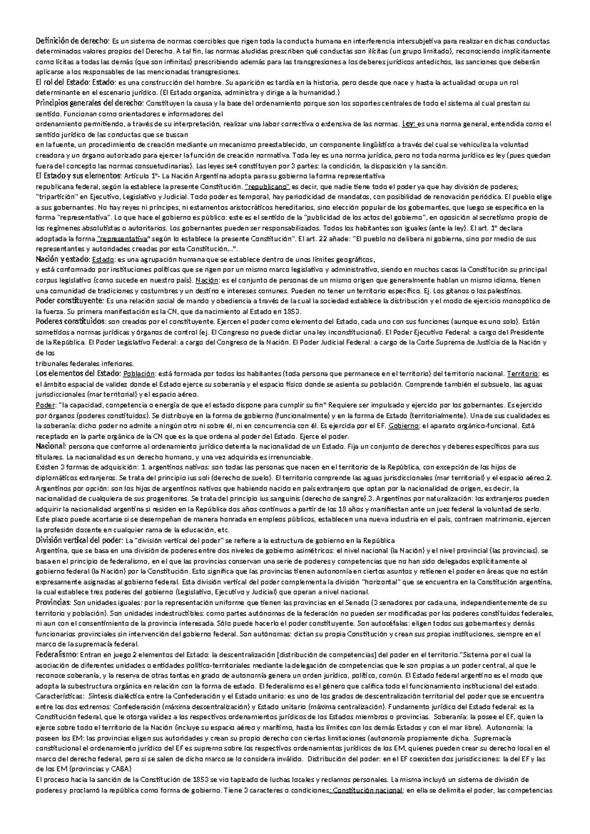 Derecho resumen - ... - Definición de derecho: Es un sistema de normas ...