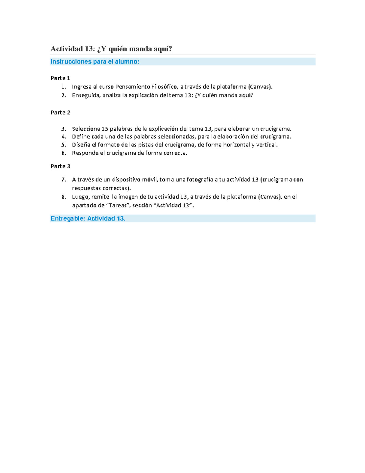Actividad 13.Pensa.Filodo de todas l - Actividad 13: ¿Y quién manda ...