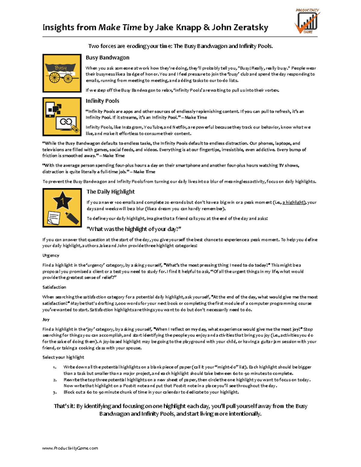 Insights from Make Time Book by author - Insights from Make Time by ...