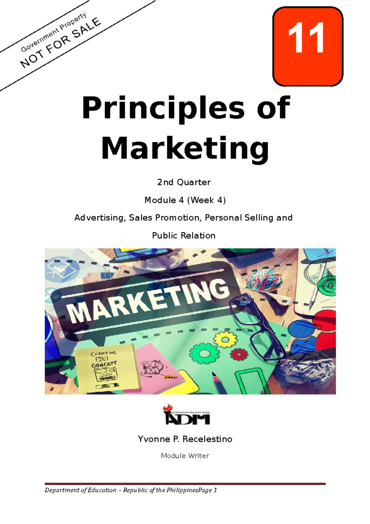 Prin.-of-Mktg - module - Principles of Marketing 2nd Quarter Module 4 ...