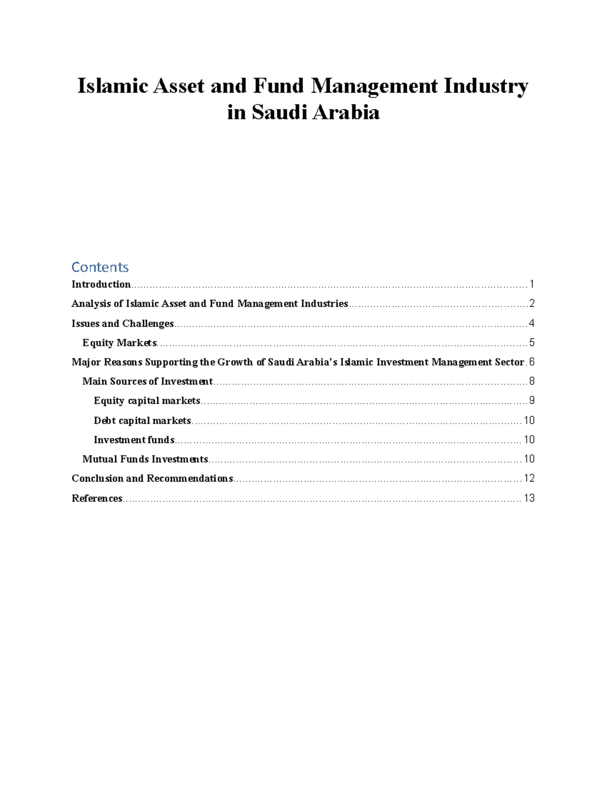 Islamic Asset and Fund Management Industry in Saudi Arabia - Islamic ...