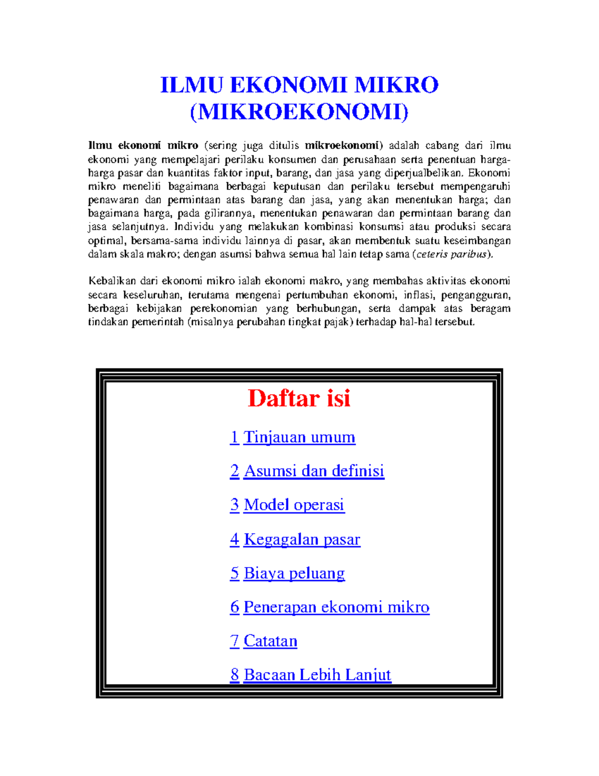 Ilmu ekonomi mikro mikroekonomi - ILMU EKONOMI MIKRO (MIKROEKONOMI ...