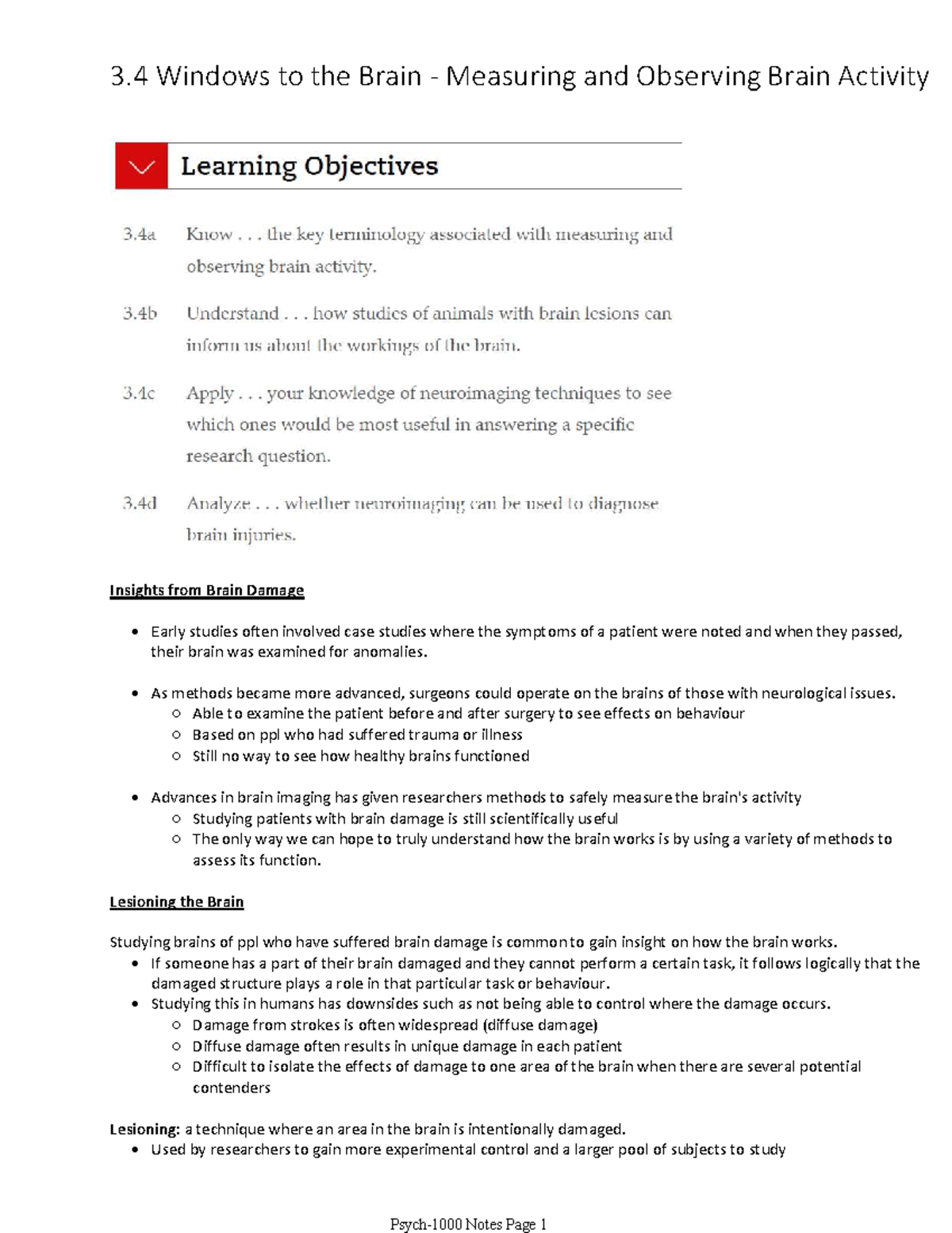 3.4 Windows to the Brain - Measuring and Observing Brain Activity ...